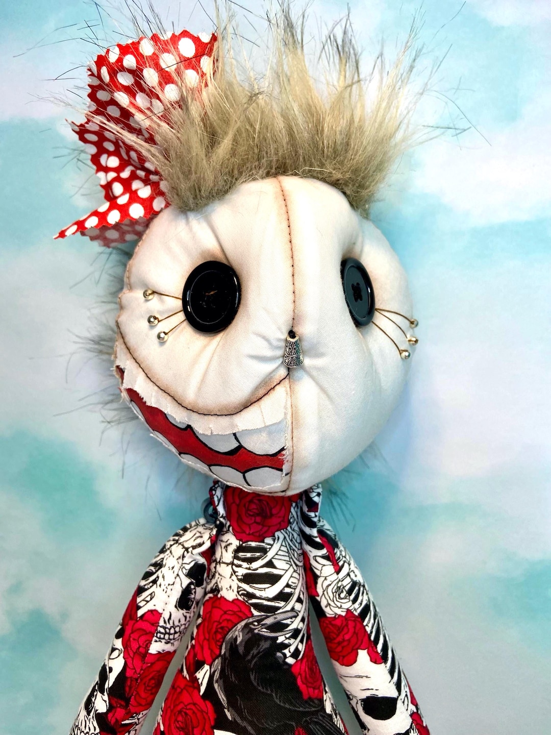 Handmade Monster Art Doll: Gothic Rocker Alex, 24" Fabric Plush - Etsy