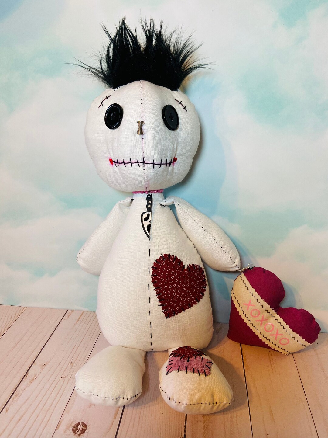 Handmade Monster Art Doll, Gothic Creepy Fabric Doll, 16" - Etsy
