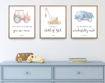 Christian Nursery Decor Kids Bible Verse Wall Art Scripture | Etsy