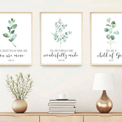Bible Verse Wall Art Scripture Prints Christian Gift | Etsy