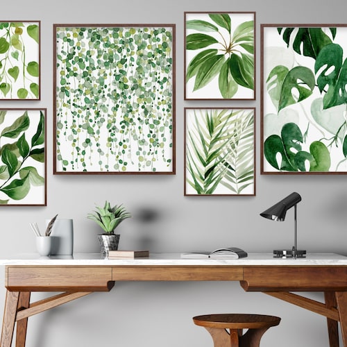 Houseplant Art Botanical Print Set Plant Posters Set of 6 - Etsy