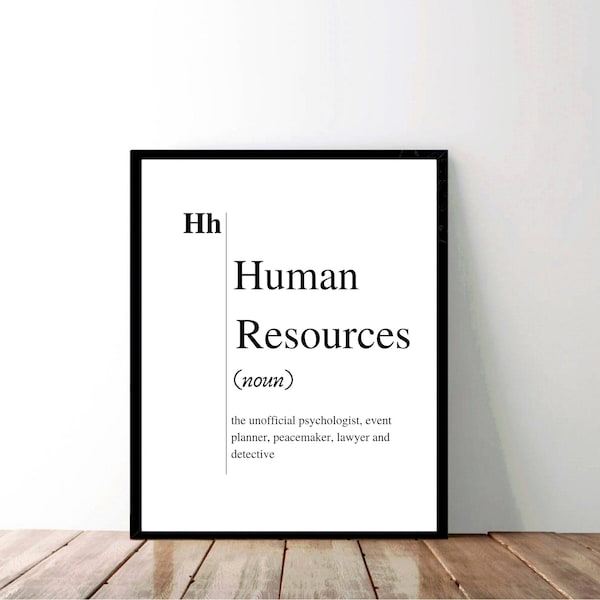 Minimalist Human Resources Wall Art - Etsy