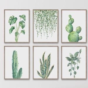 Botanical Print Set, Plant Posters, Living Room Wall Art, Bedroom Wall ...