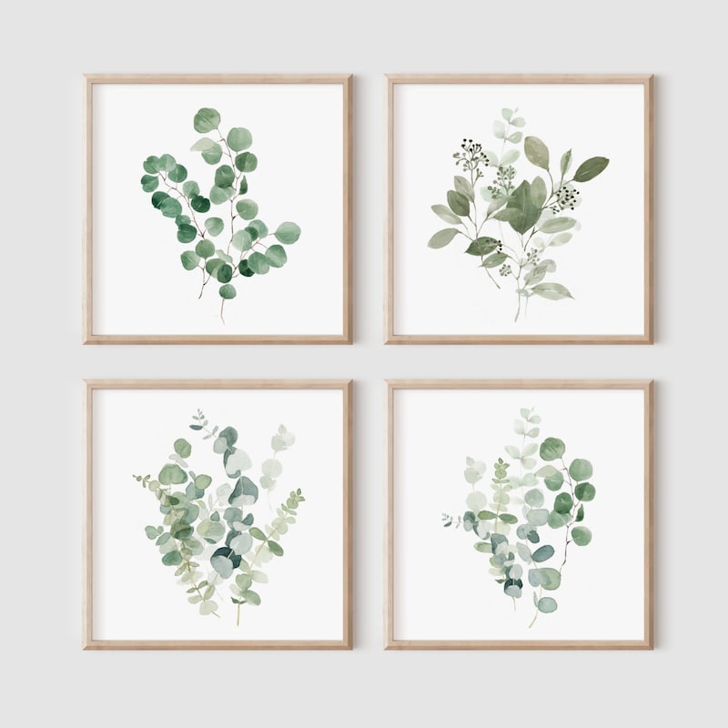 8x8 Green Plant Art - Etsy UK