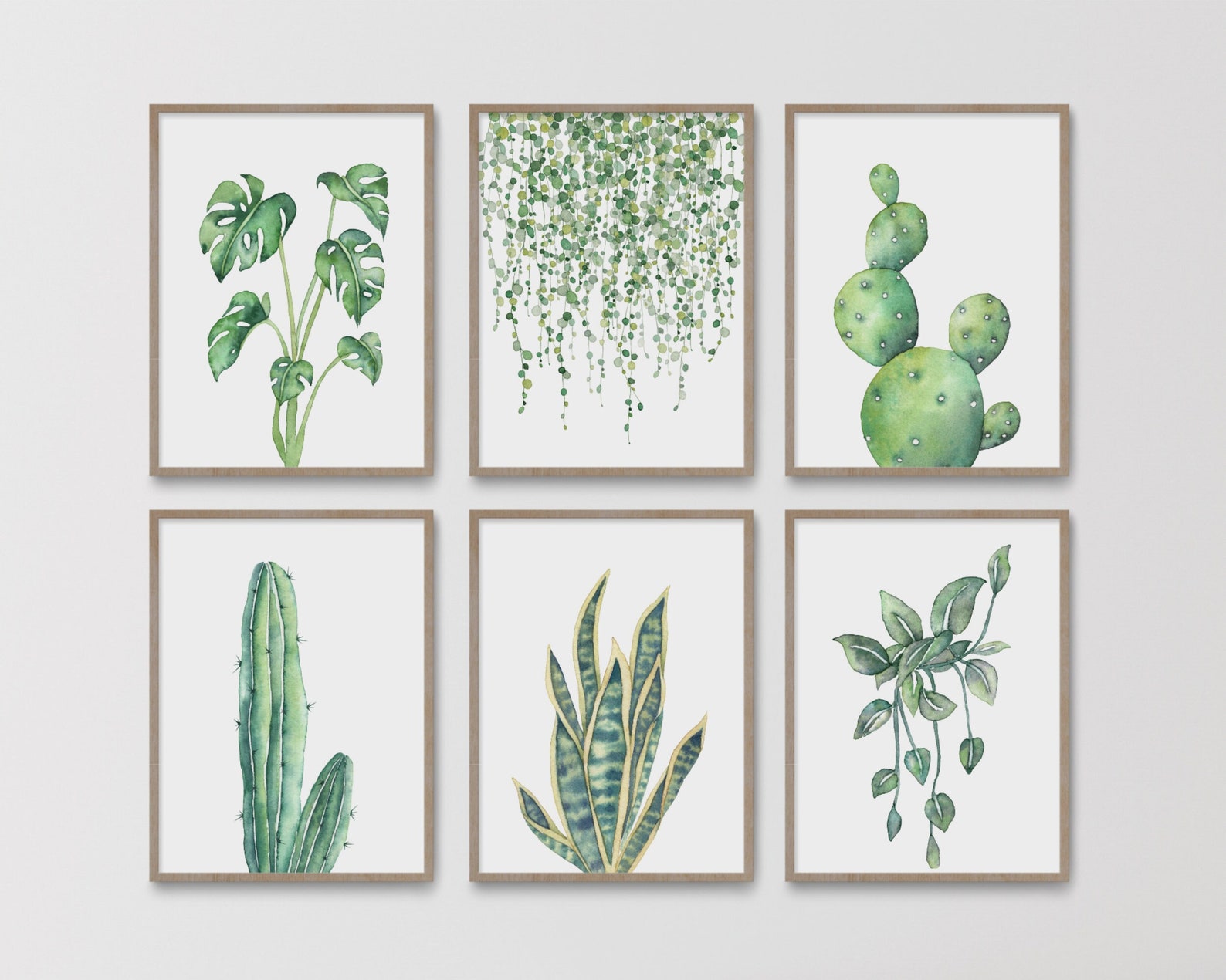 Botanical Print Set, Plant Posters, Living Room Wall Art, Bedroom Wall ...
