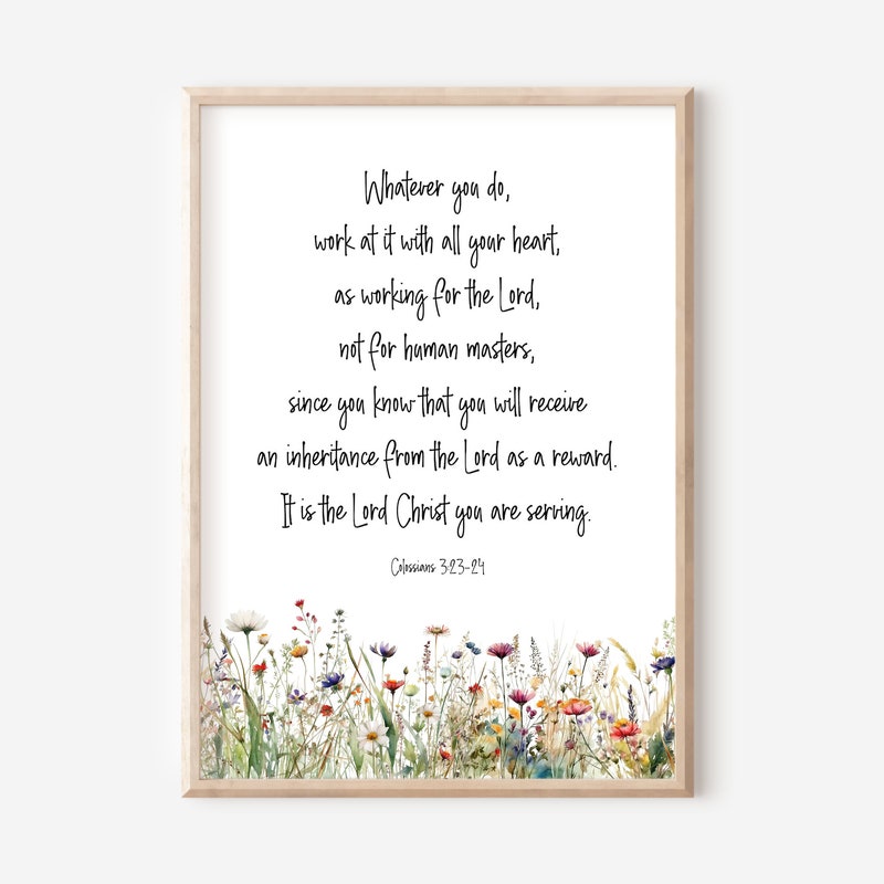 Colossians 3 23 - Etsy