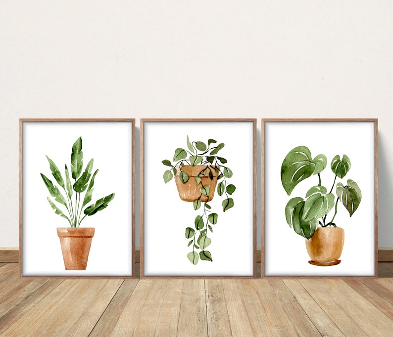 Botanical Print Set Living Room Wall Art Home Decor Gift - Etsy