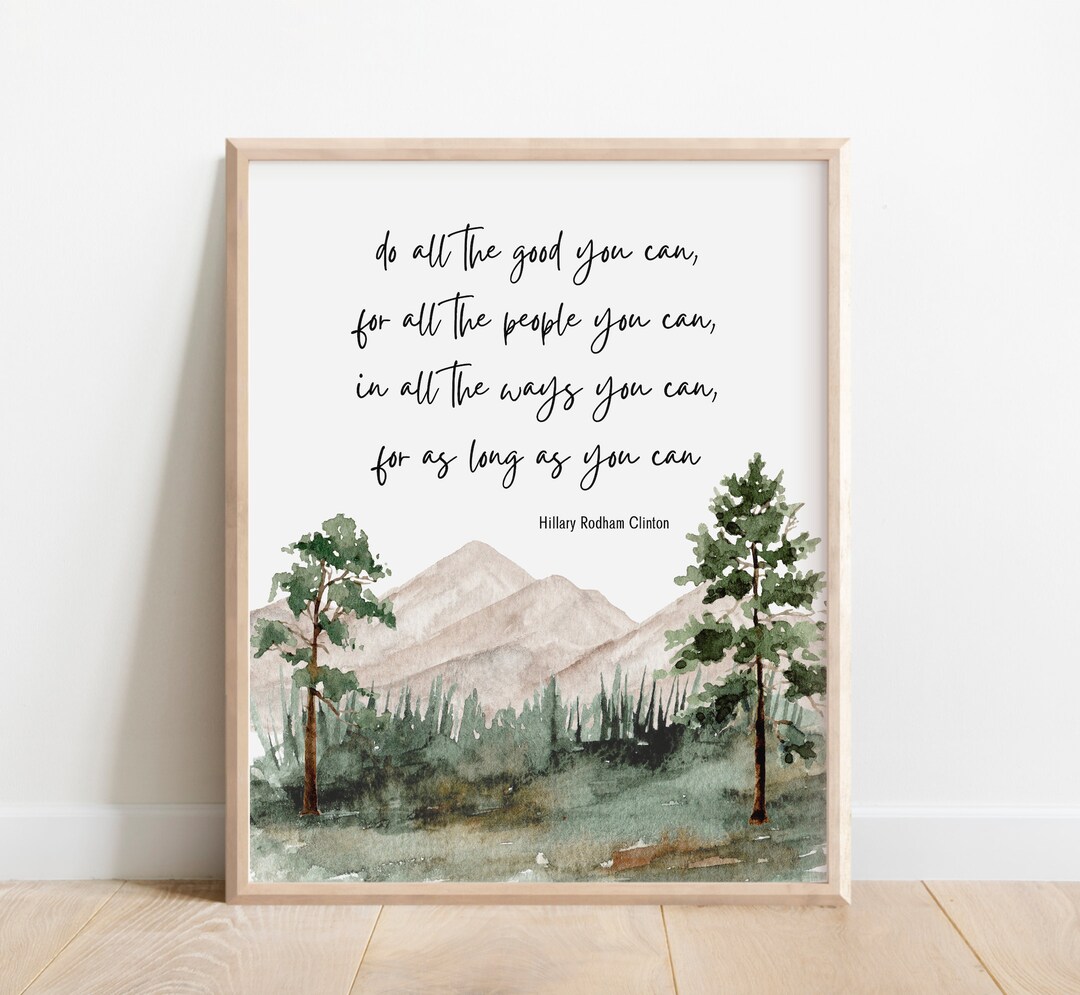 Hillary Clinton Quote, Inspirational Wall Art, Motivational Poster ...