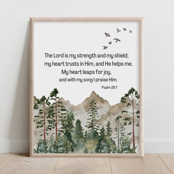 Psalm 28 7 - Etsy