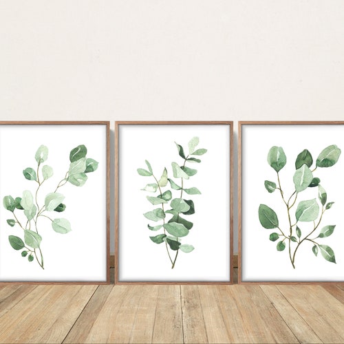 Botanical Print Set Living Room Wall Art Plant Poster Leaf - Etsy