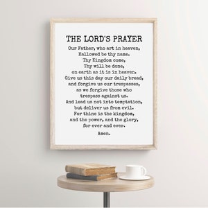 The Lord's Prayer, Bible Verse Wall Art, Christian Gift, Scripture ...