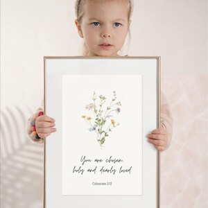 Colossians 3:12, Bible Verse Wall Art, Christian Gift Idea, You Are ...