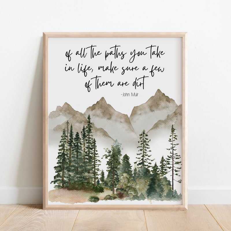 John Muir Quote Wall Art - Etsy