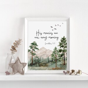 Lamentations 3:23, His Mercies Are New Every Morning, Bible Verse Wall ...
