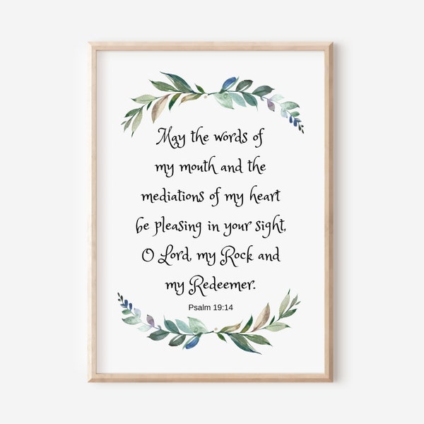 Psalm 19 14 - Etsy