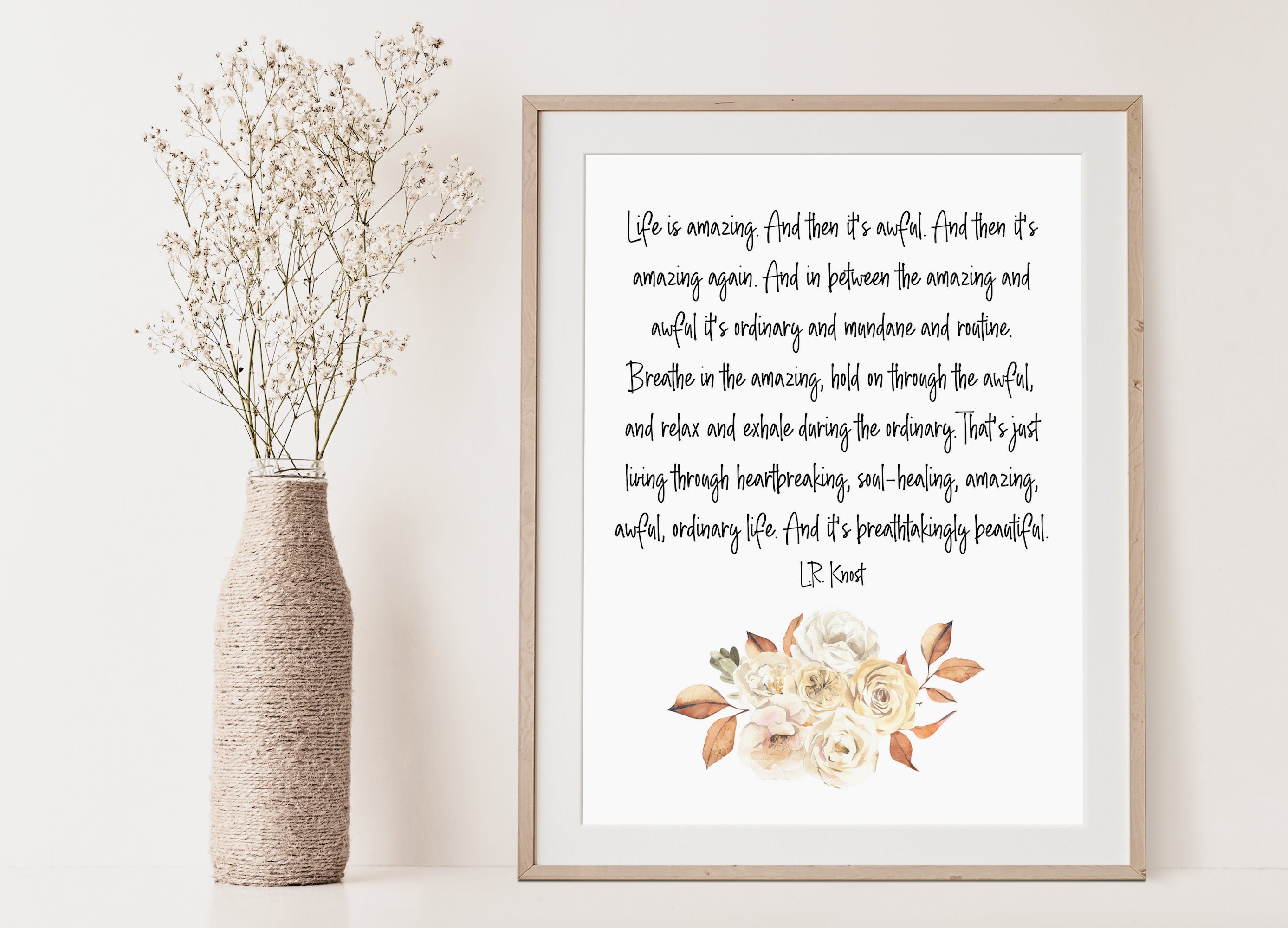 Art & Collectibles Prints Life Is Amazing Poem LR Knost Quote ...
