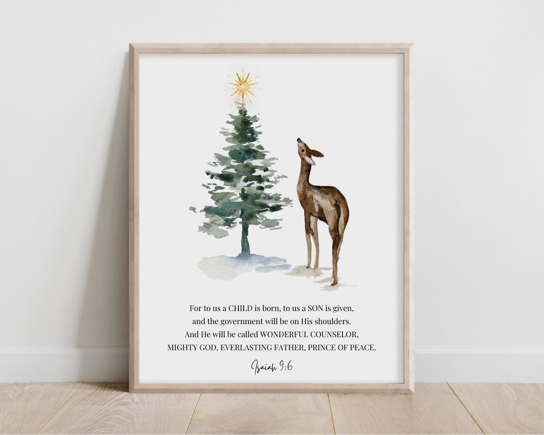 Jesaja 9:6 für uns ist ein Kind geboren christliches - Etsy.de