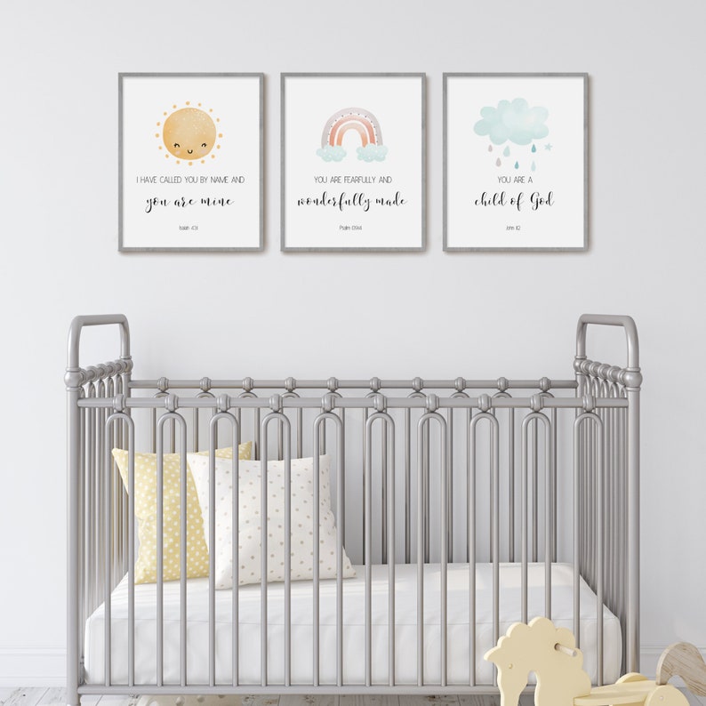 Kids Bible Verse Wall Art Scripture Prints Christian Gift - Etsy