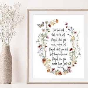 Maya Angelou Quote, Inspirational Wall Art, Social Worker Gift ...