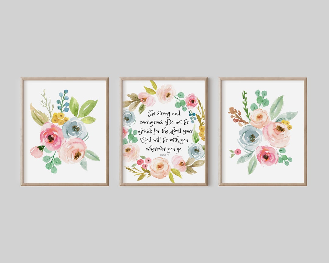 Bible Verse Wall Art Christian Gift Scripture Print Joshua - Etsy