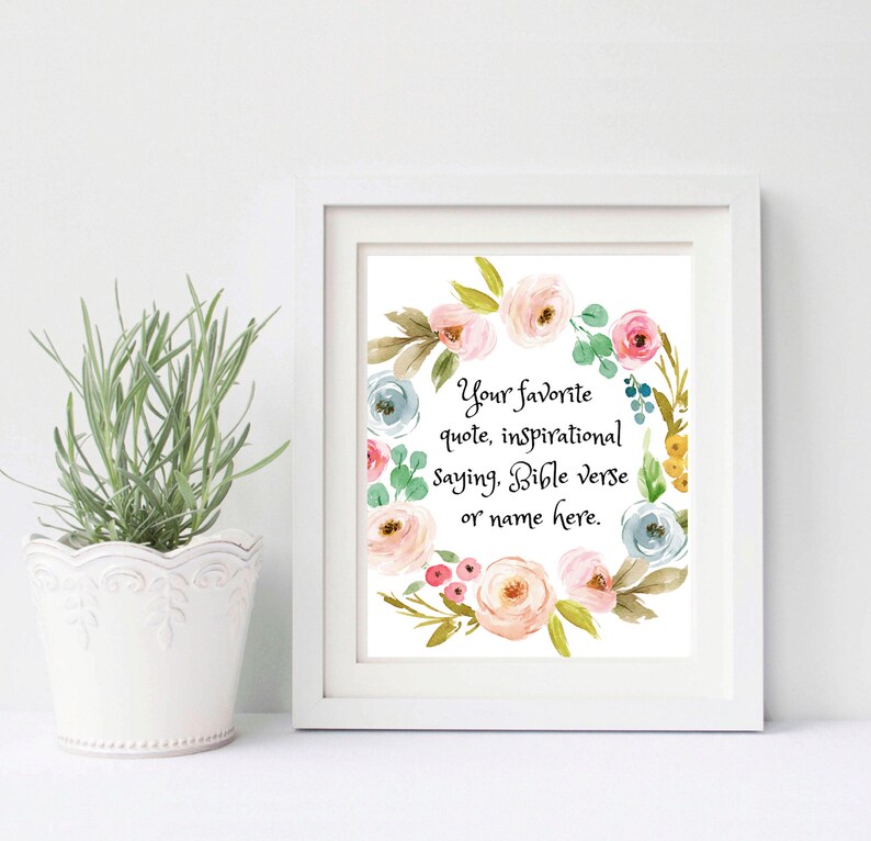 Custom Quote Print Personalized Saying Wall Art Watercolor - Etsy