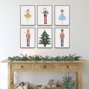 Set of 6 Nutcracker Ballet Prints, Watercolor Christmas Home Decor ...