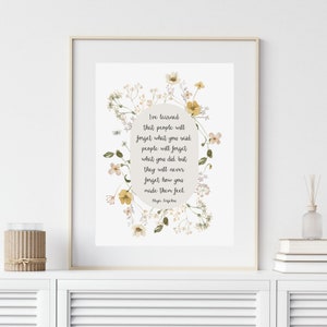 Maya Angelou Quote About Life, Inspirational Wall Art, Social Worker ...