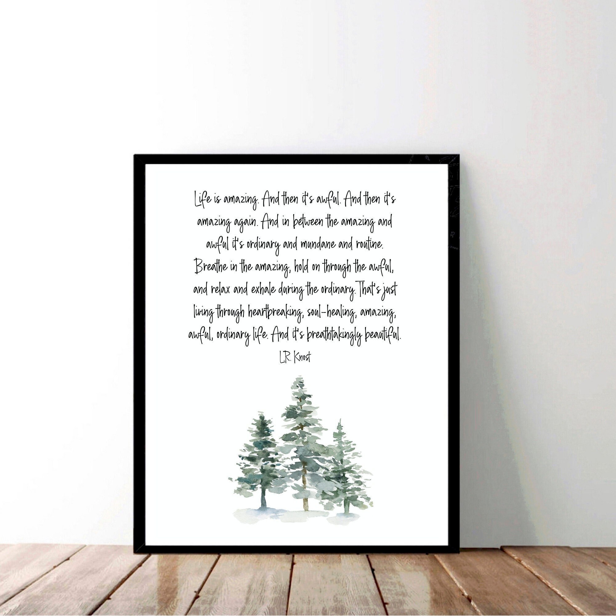 Art & Collectibles Prints Life Is Amazing Poem LR Knost Quote ...