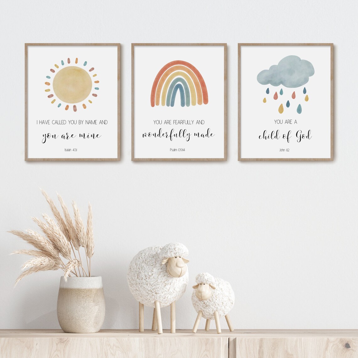 Christian Nursery Decor Kids Bible Verse Wall Art Scripture - Etsy