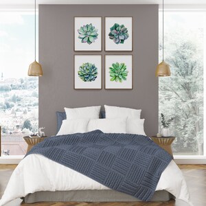 Watercolor Cactus Prints, Set of 4 Succulent Wall Art, Plant Posters ...