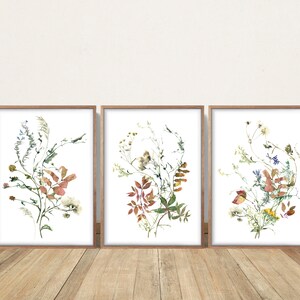 Wildflower Prints, Meadow Flowers, Watercolor Painting, Wildflower ...