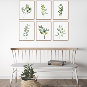 Botanical Print Set Plant Posters Living Room Wall Art Leaf - Etsy