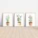 Botanical Print Set, Living Room Wall Art, Plant Poster, Leaf Print ...