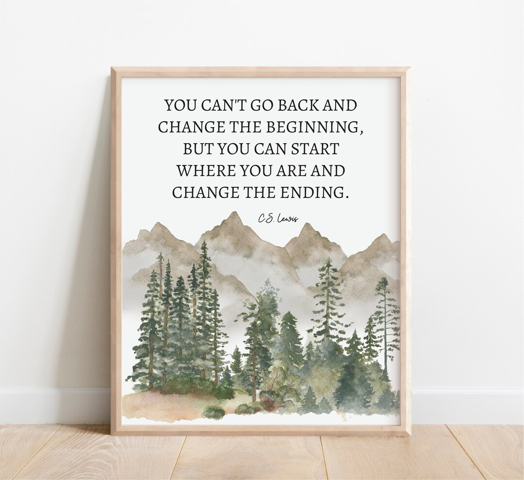 CS Lewis Quote, AA Recovery Anniversary, Inspirational Wall Art ...