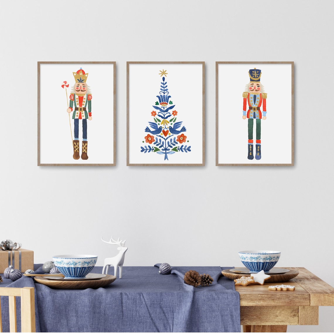 Set of 3 Nutcracker Ballet Prints Watercolor Christmas Home - Etsy