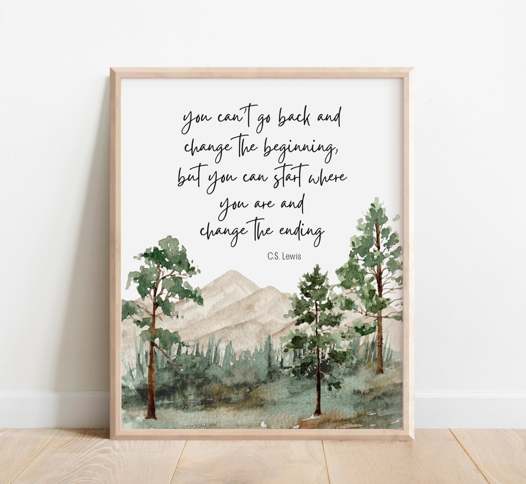 CS Lewis Quote, Inspirational Wall Art, Positive Quote, Sobriety Gift ...