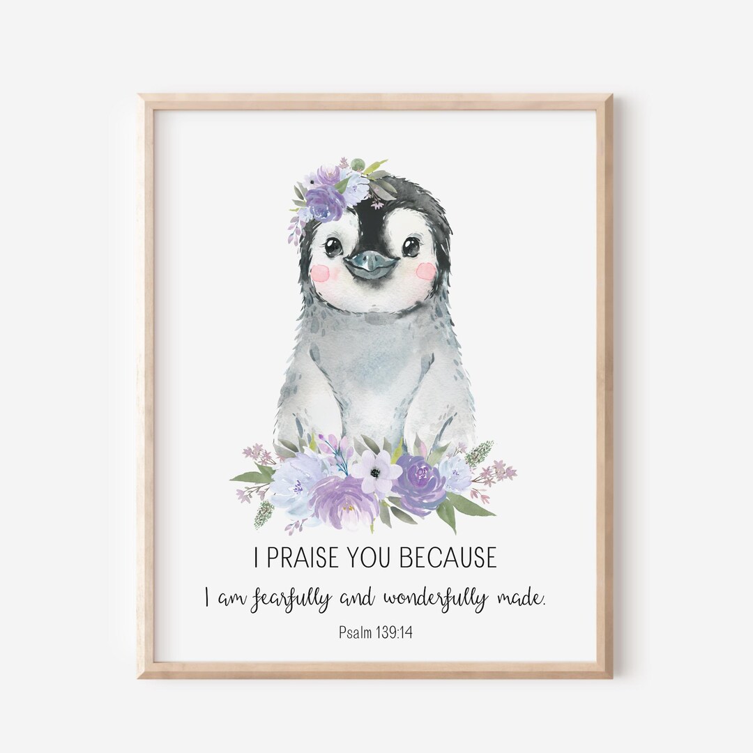 Christian Nursery Decor, Psalm 139:14, I Am Fearfully and Wonderfully ...