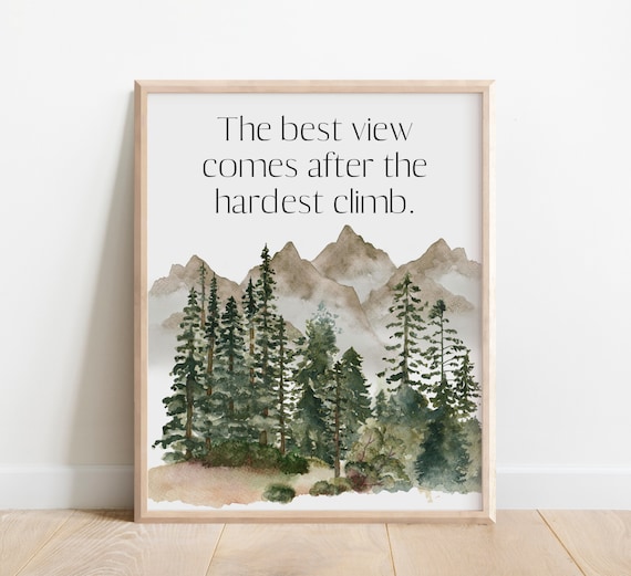 The Best View Quote The Best View Comes After The Hardest Climb.