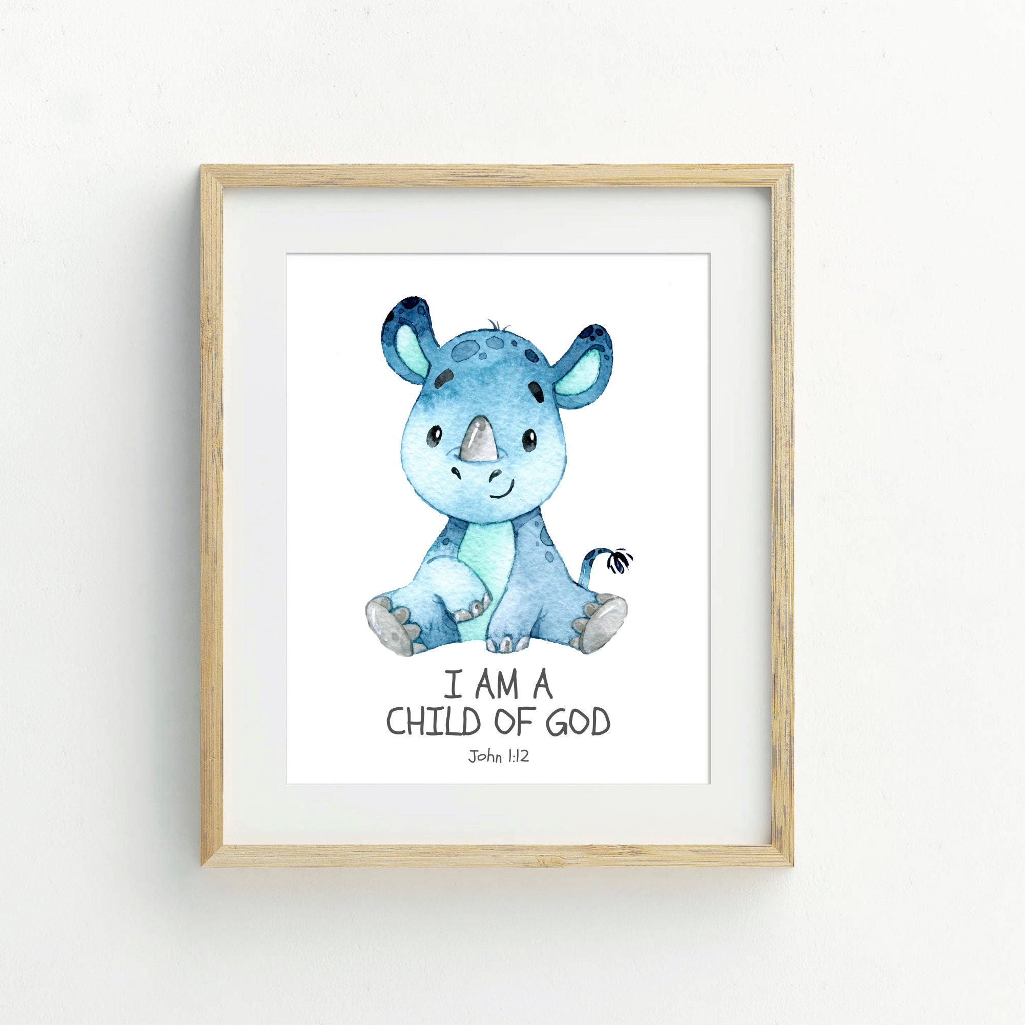 Christian Nursery Decor Kids Bible Verse Wall Art Watercolor - Etsy Canada