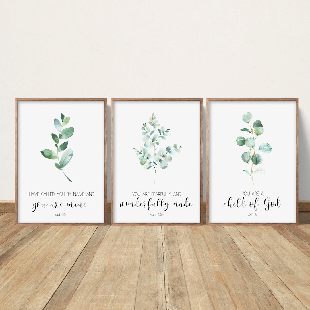 Bible Verse Wall Art Scripture Prints Christian Gift - Etsy