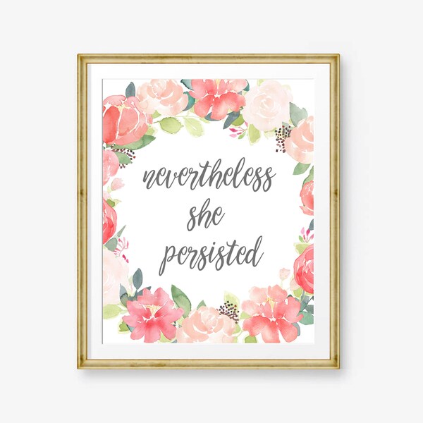 She Persisted Print - Etsy