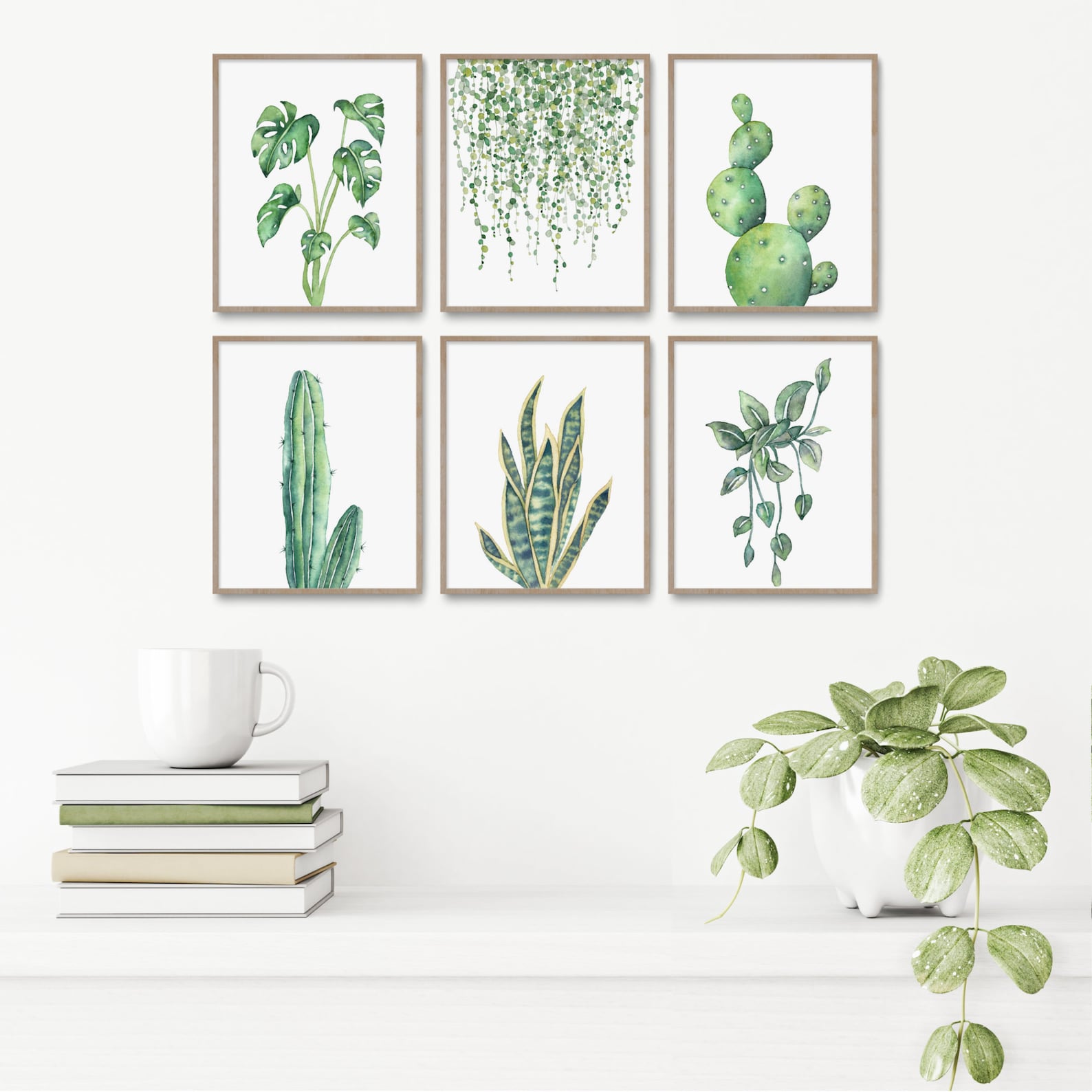 Botanical Print Set, Plant Posters, Living Room Wall Art, Bedroom Wall ...