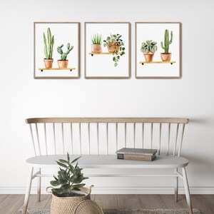 Botanical Print Set, Living Room Wall Art, Home Decor Gift, Houseplant ...