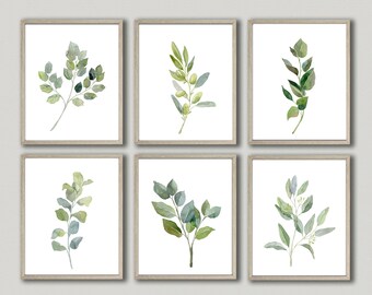 Botanical Print Set Plant Posters Living Room Wall Art | Etsy