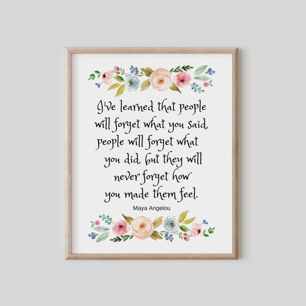 Maya Angelou Quote - Etsy