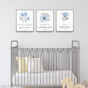 Christian Nursery Decor Kids Bible Verse Wall Art Watercolor - Etsy