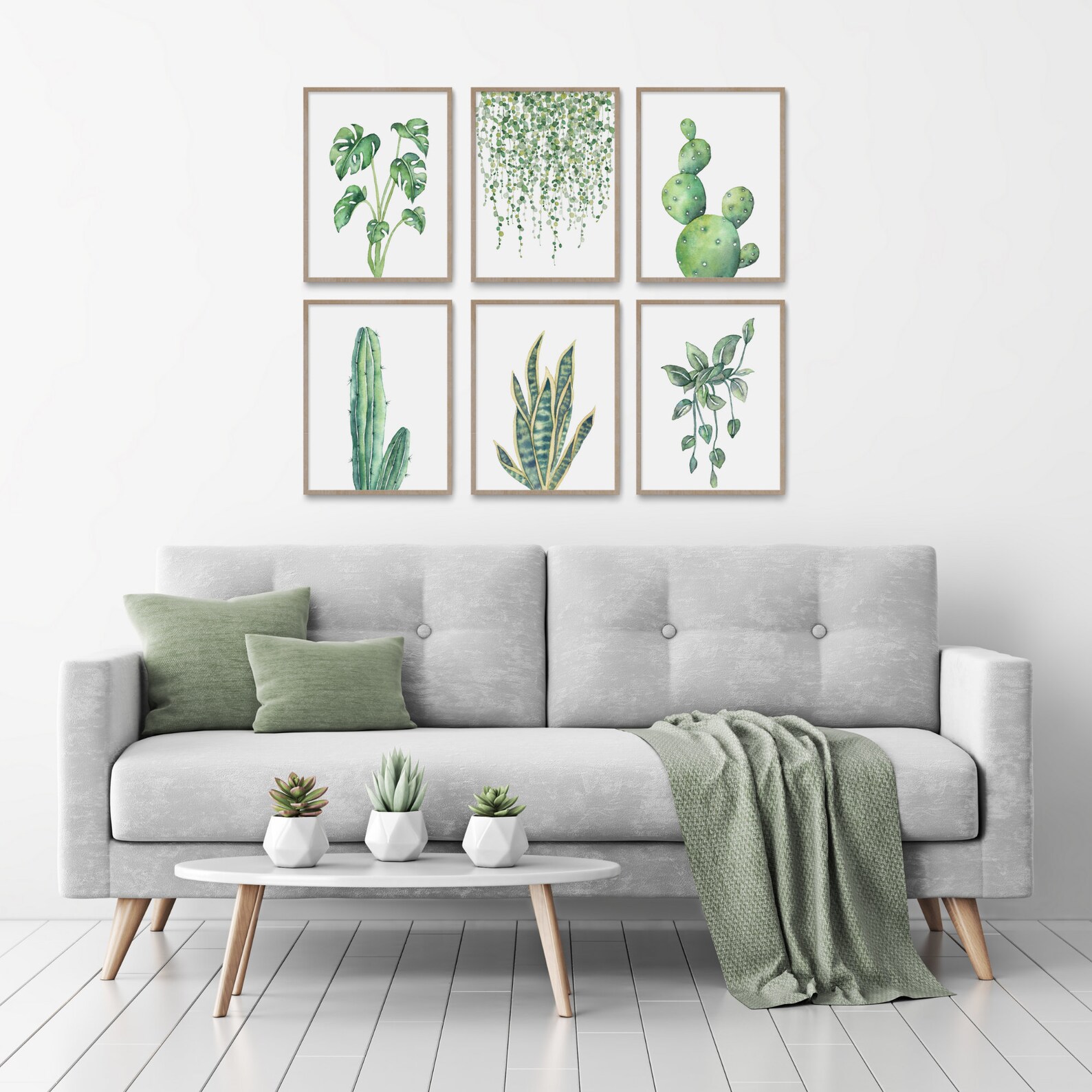 Botanical Print Set, Plant Posters, Living Room Wall Art, Bedroom Wall ...