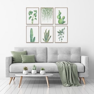 Botanical Print Set, Plant Posters, Living Room Wall Art, Bedroom Wall ...