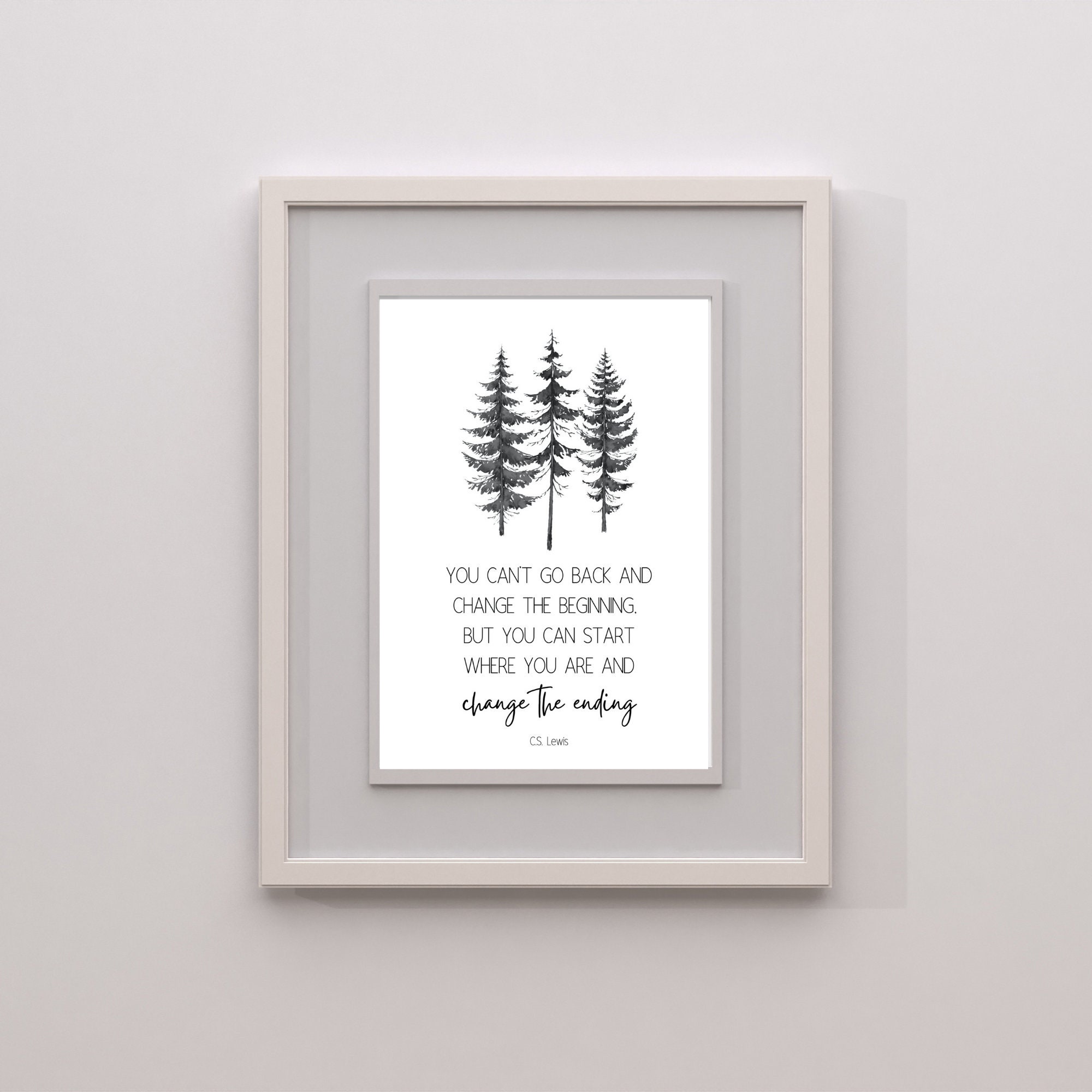 CS Lewis Quote Inspirational Wall Art Motivational Poster - Etsy