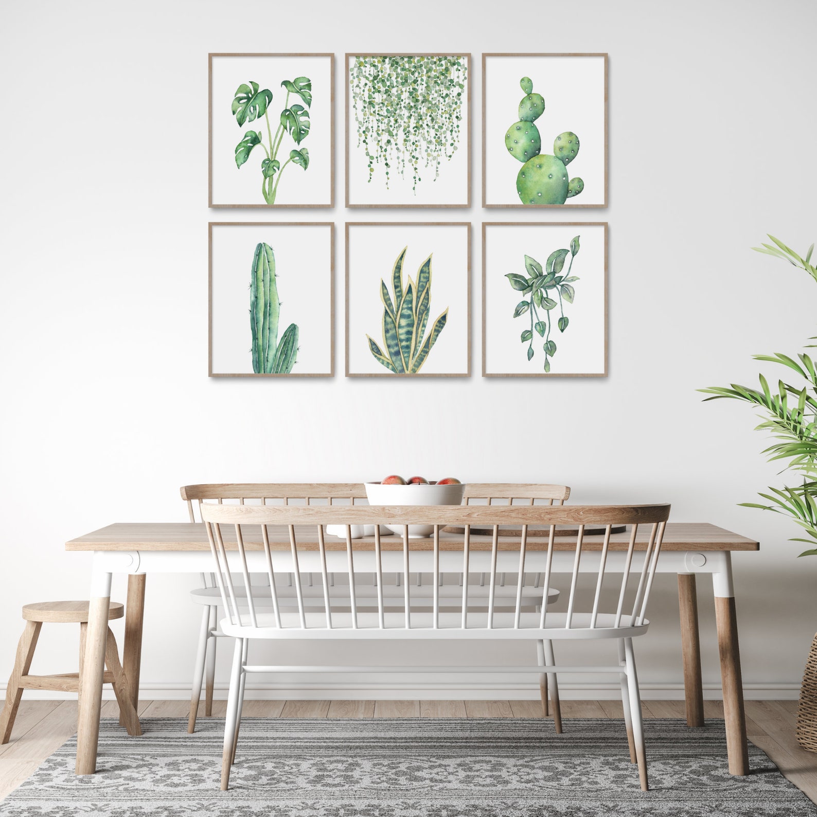 Botanical Print Set, Plant Posters, Living Room Wall Art, Bedroom Wall ...